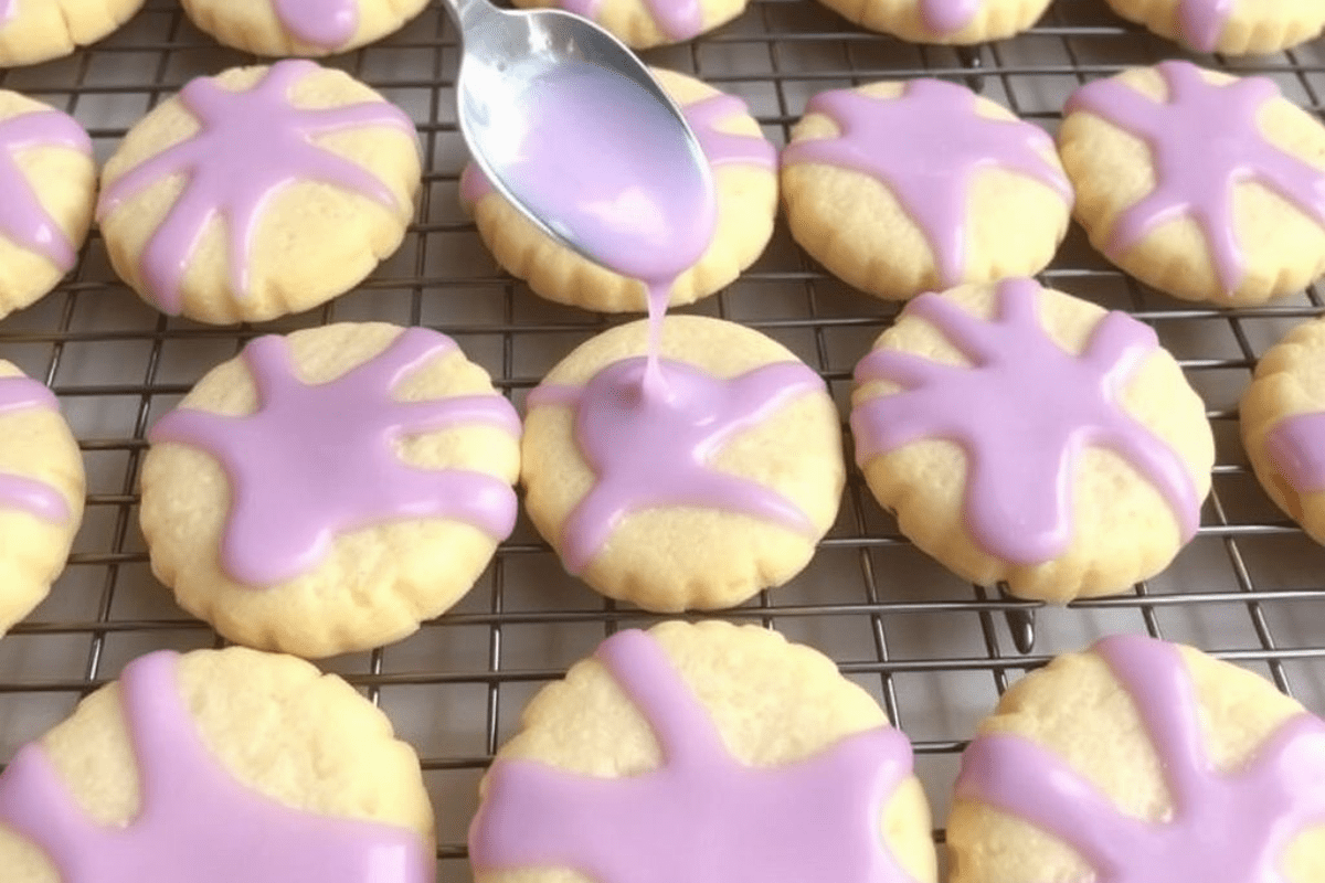 Ravenclaw Lemon Cookies with Lavender Glaze - Serena Recipes