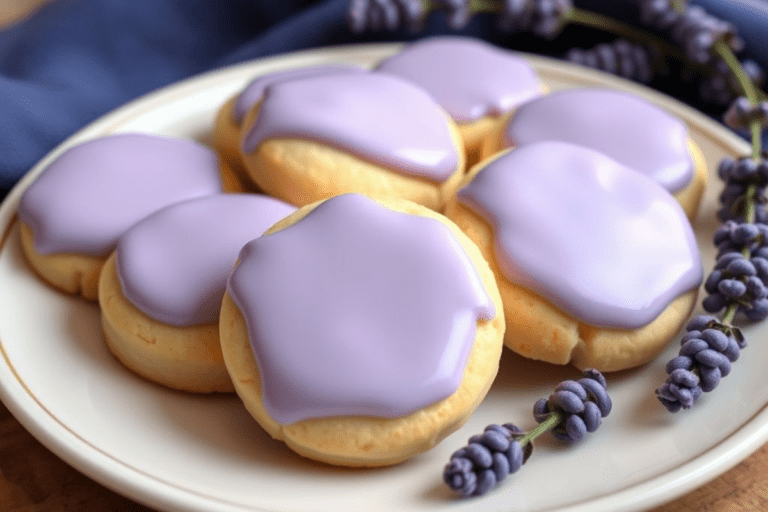 Ravenclaw Lemon Cookies with Lavender Glaze - Serena Recipes