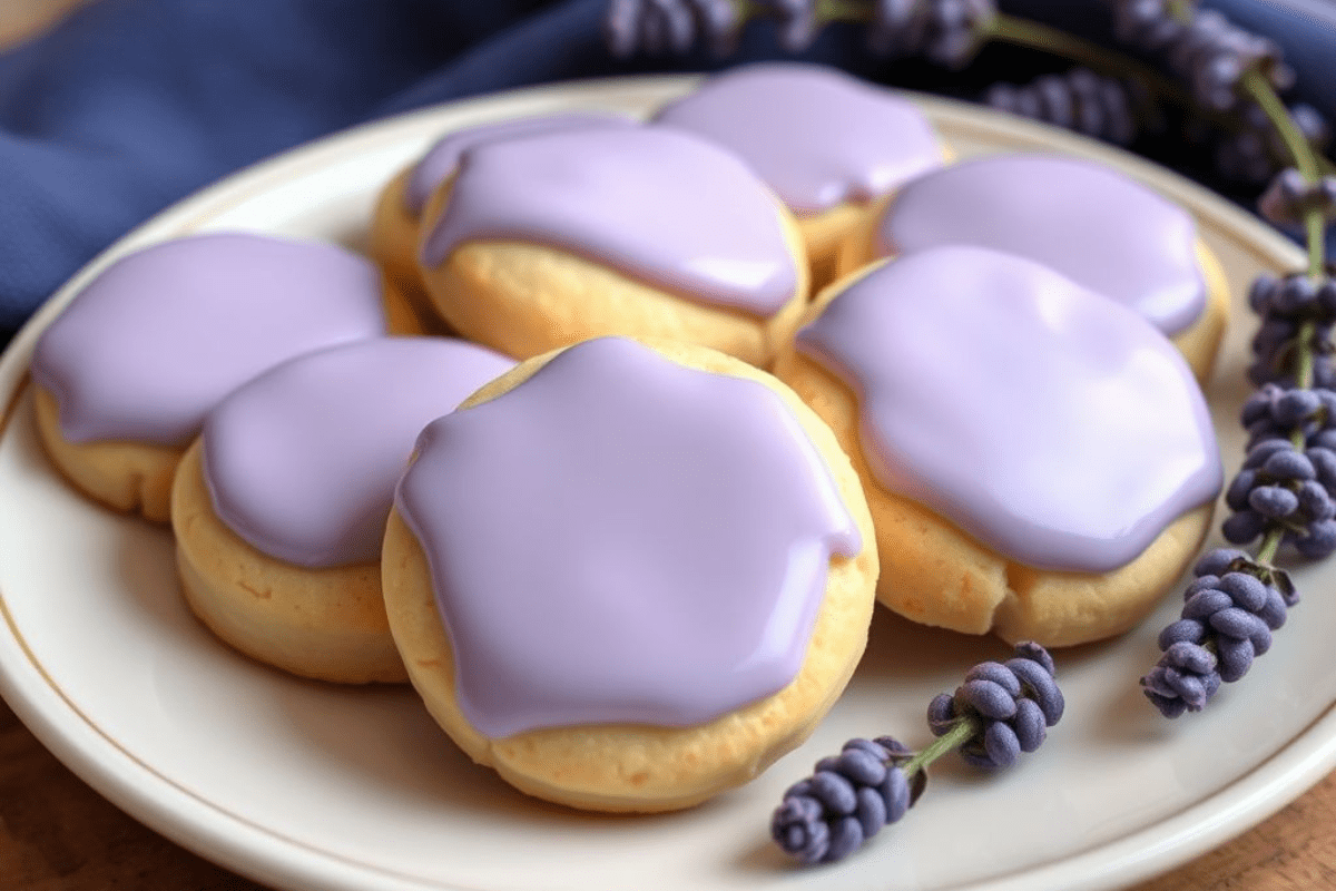 Ravenclaw Lemon Cookies with Lavender Glaze - Serena Recipes