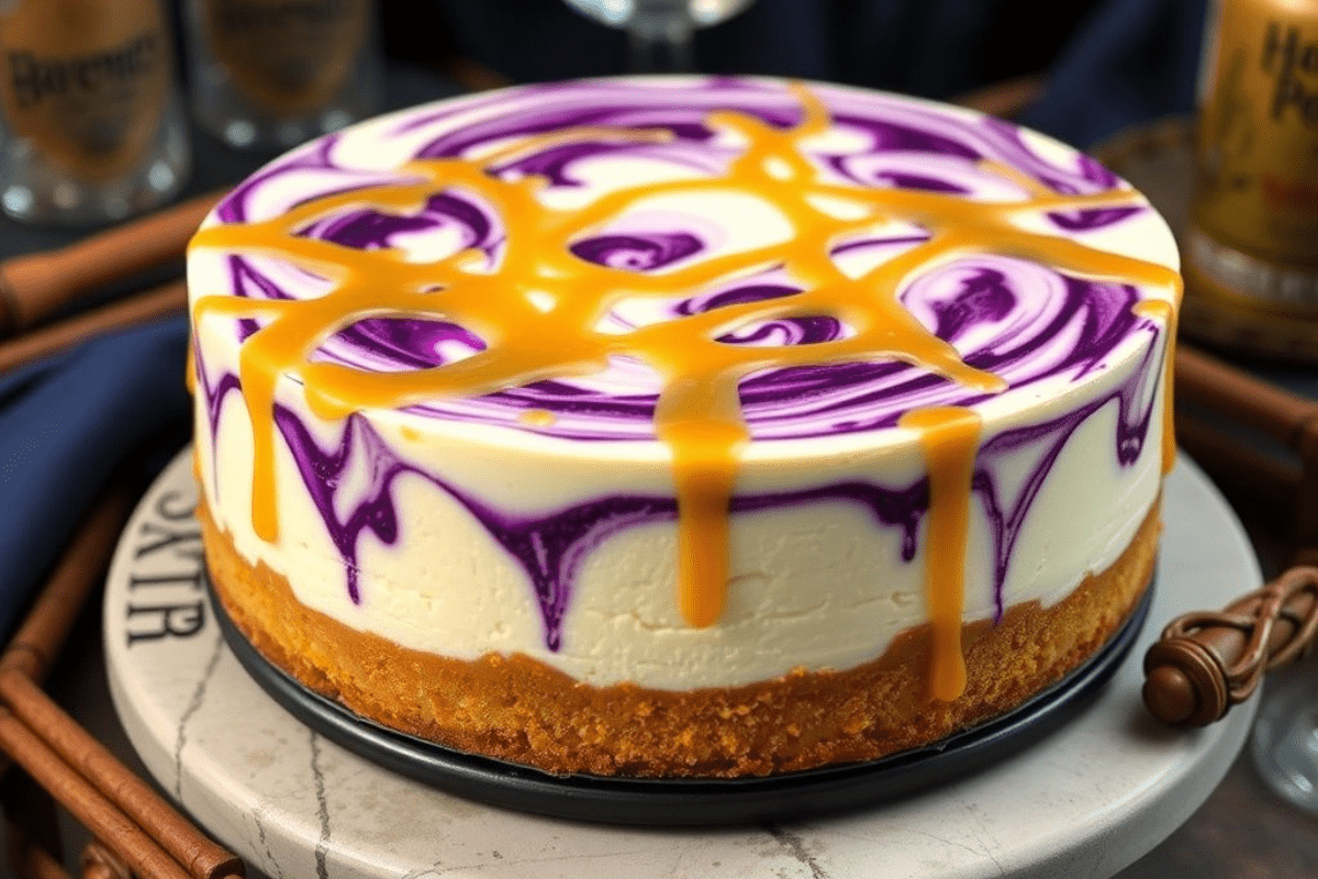 Ravenclaw Starry Night Butterbeer Cheesecake - Serena Recipes