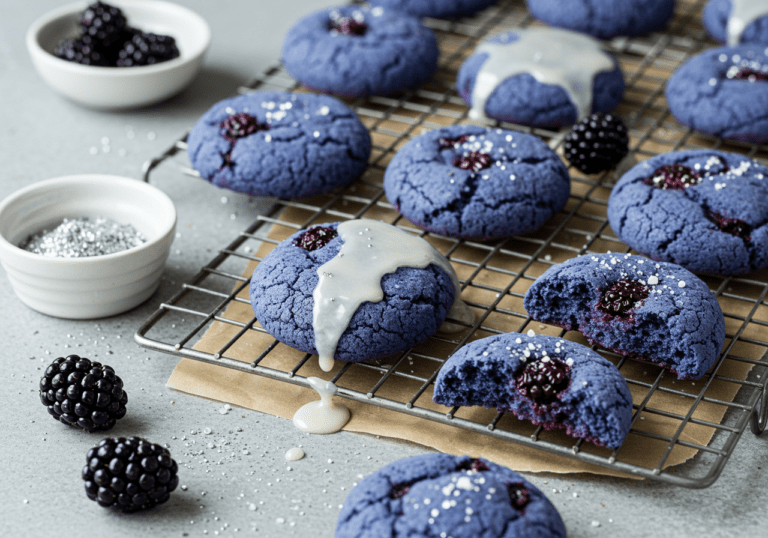 Blackberry Cookies (Naturally blue!) - Serena Recipes