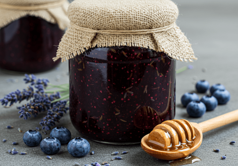 Blueberry Jam With Fresh Lavender Buds And Sweet Honey. - Serena Recipes