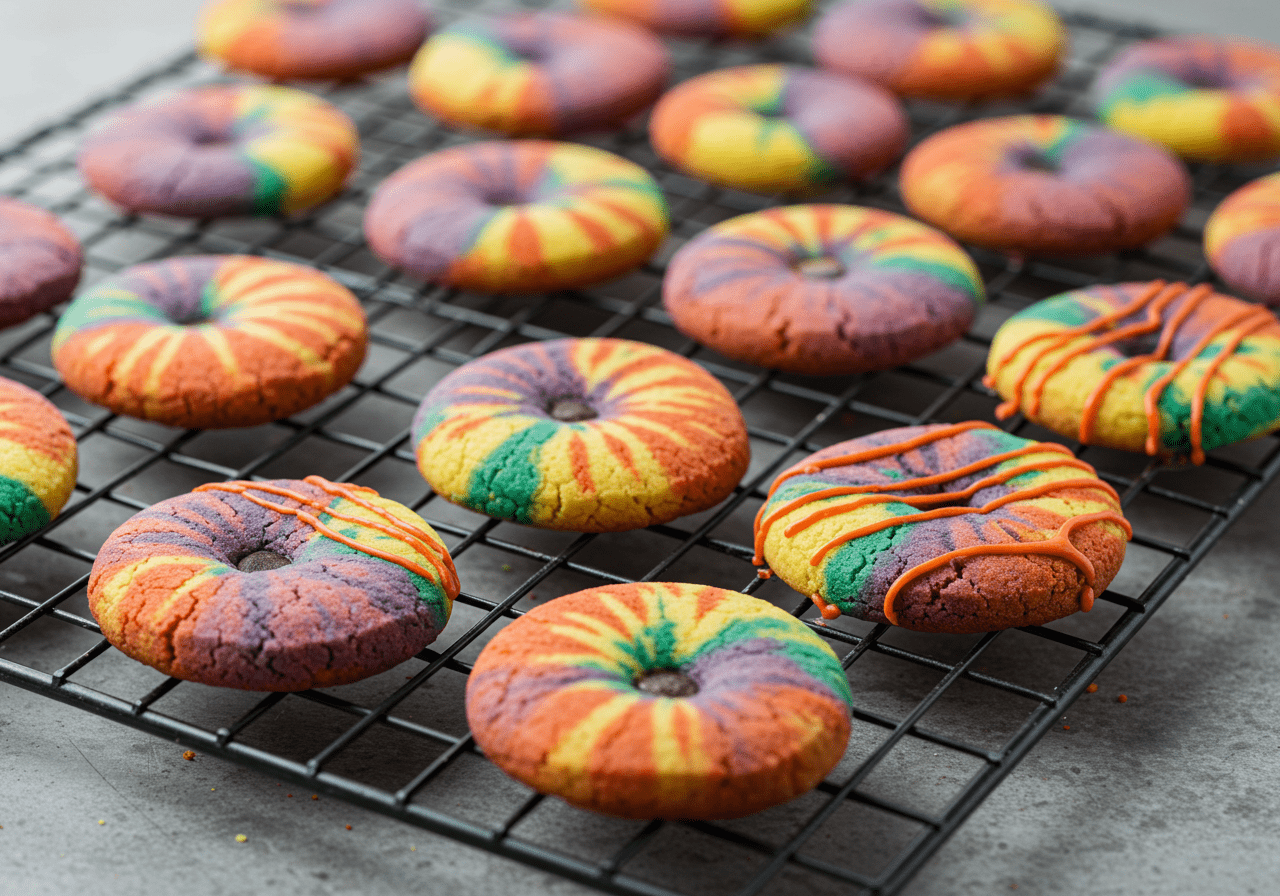 Colorful Tie-Dye Cookies - Serena Recipes