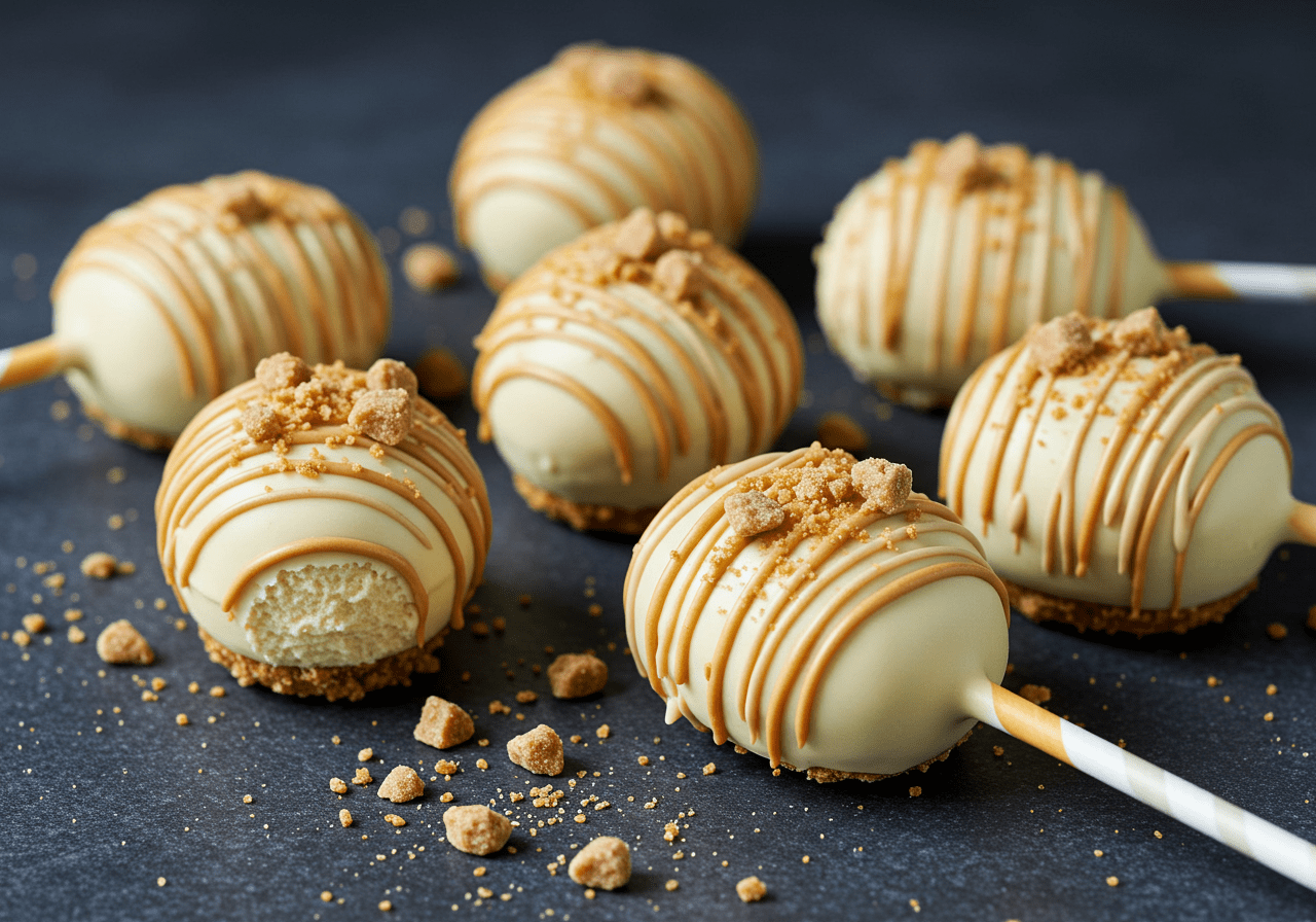 Hogsmeade Butterscotch Cheesecake Pops - Serena Recipes