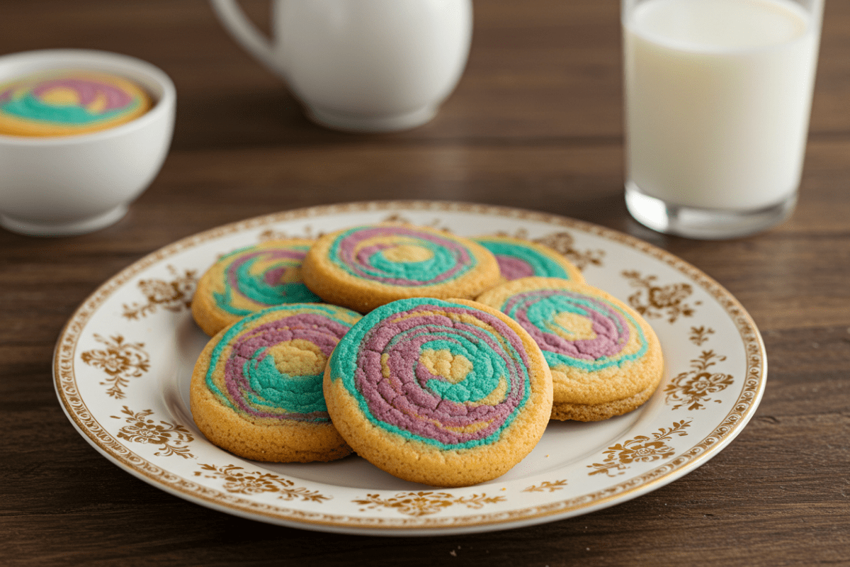 Rainbow Marble Sugar Cookies - Serena Recipes