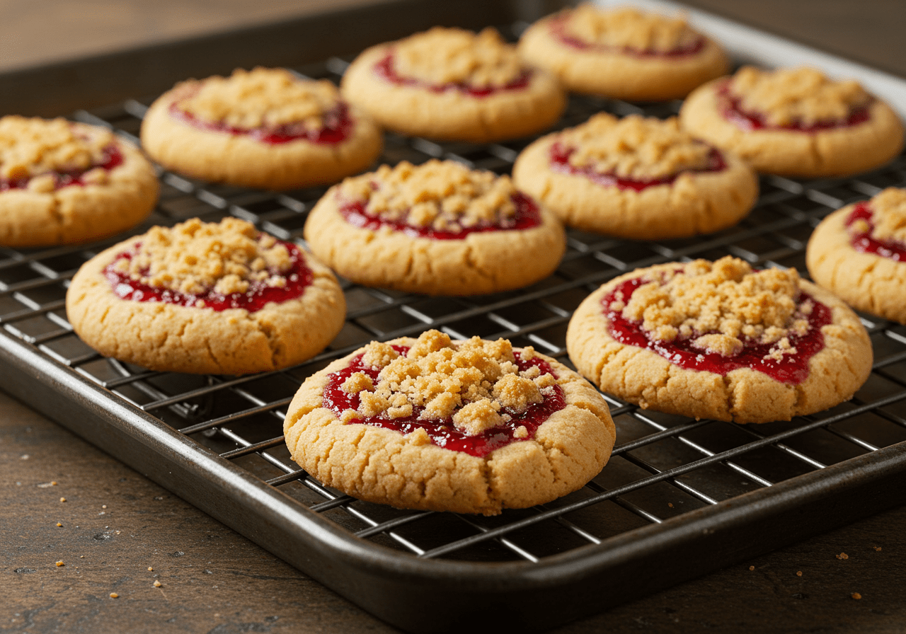 Raspberry Crumble Cookies - Serena Recipes