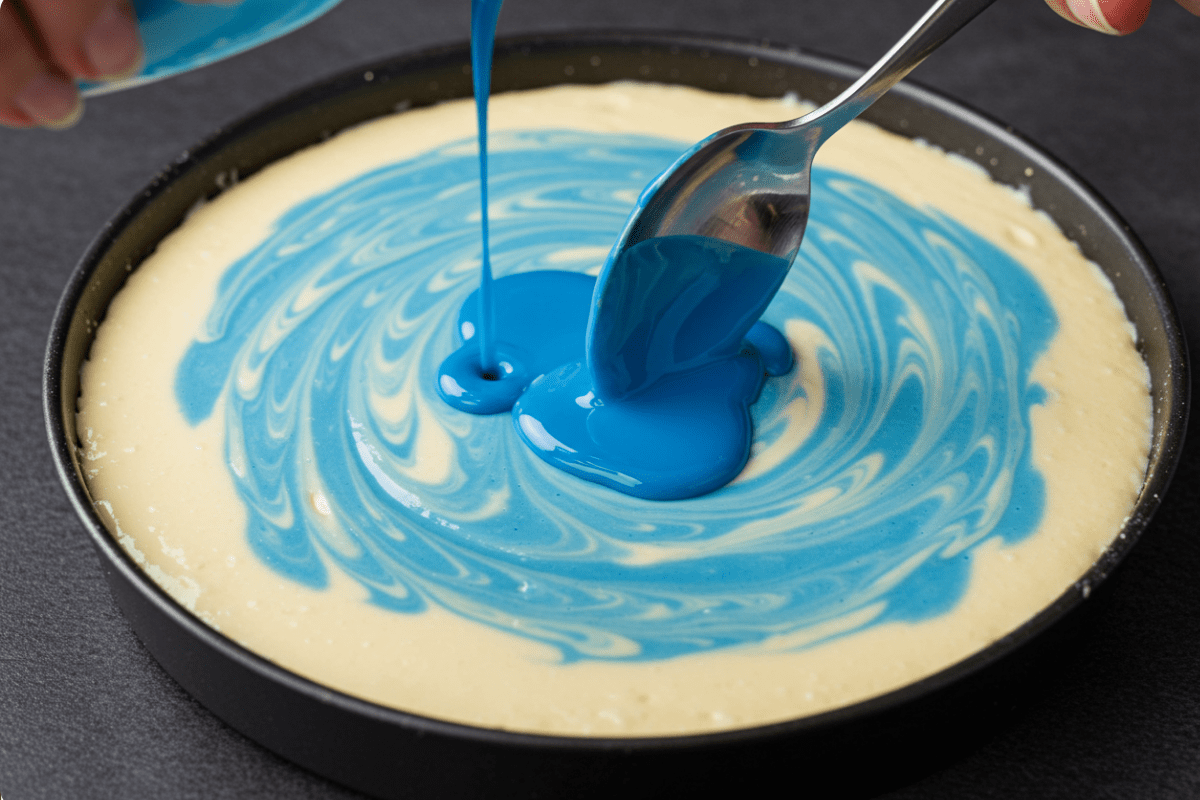 Ravenclaw Blue Velvet Cheesecake with Vanilla Bean - Serena Recipes