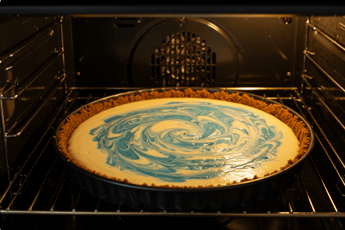 Ravenclaw Blue Velvet Cheesecake with Vanilla Bean - Serena Recipes