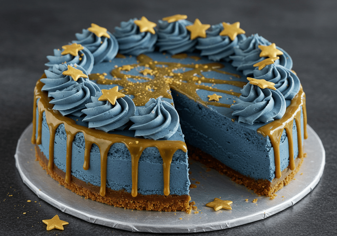 Ravenclaw Twilight Indigo Butterbeer Cheesecake - Serena Recipes