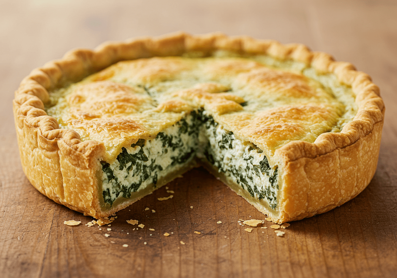 Spinach Stuffed Pie - Serena Recipes