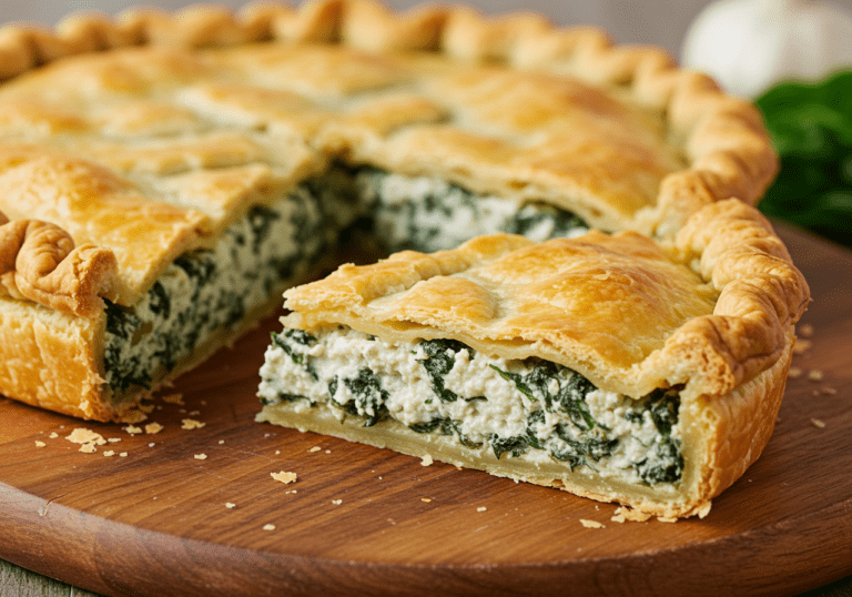 Spinach Stuffed Pie - Serena Recipes