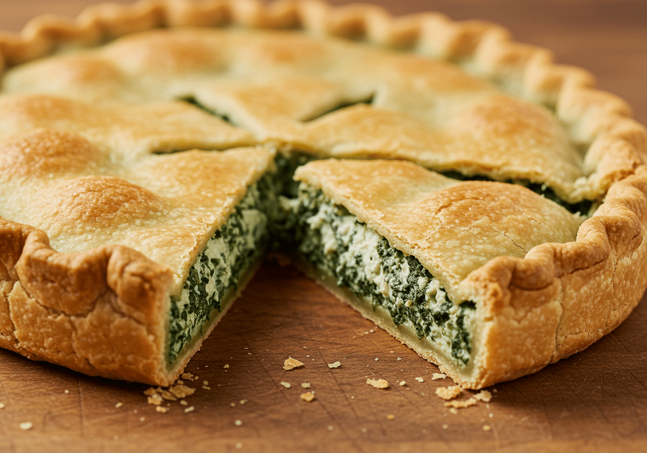 Spinach Stuffed Pie - Serena Recipes