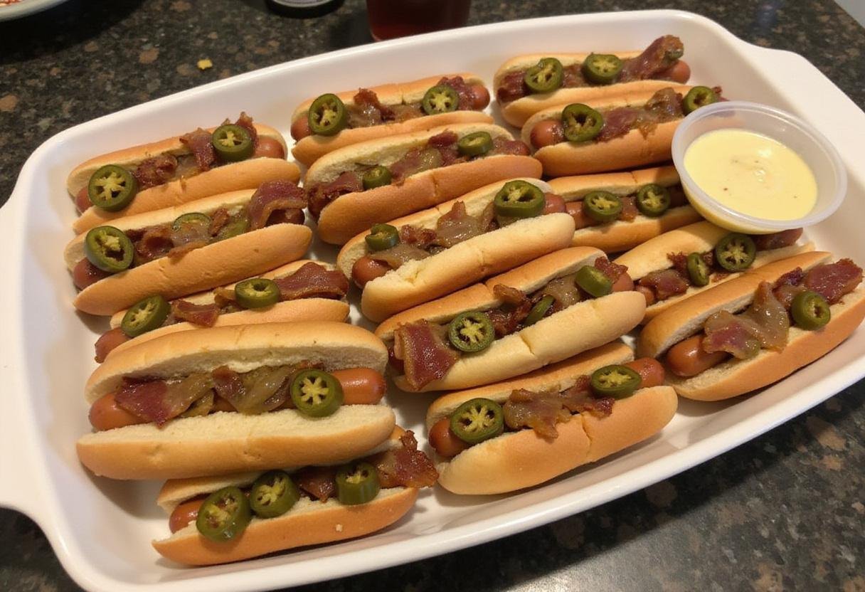 Quick Bacon Jalapeño Popper Hot Dogs Recipe for Busy Night - Serena Recipes
