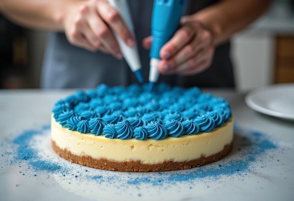 Ravenclaw Starry Night Butterbeer Cheesecake with Blue Velvet Swirl ...