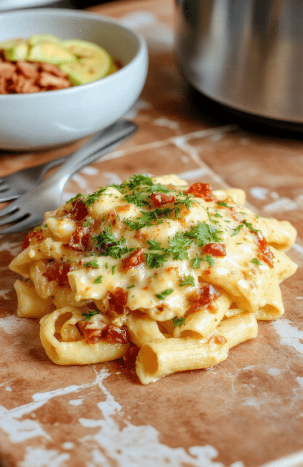 Creamy Southwest Alfredo Penne Dinner - Serena Recipes